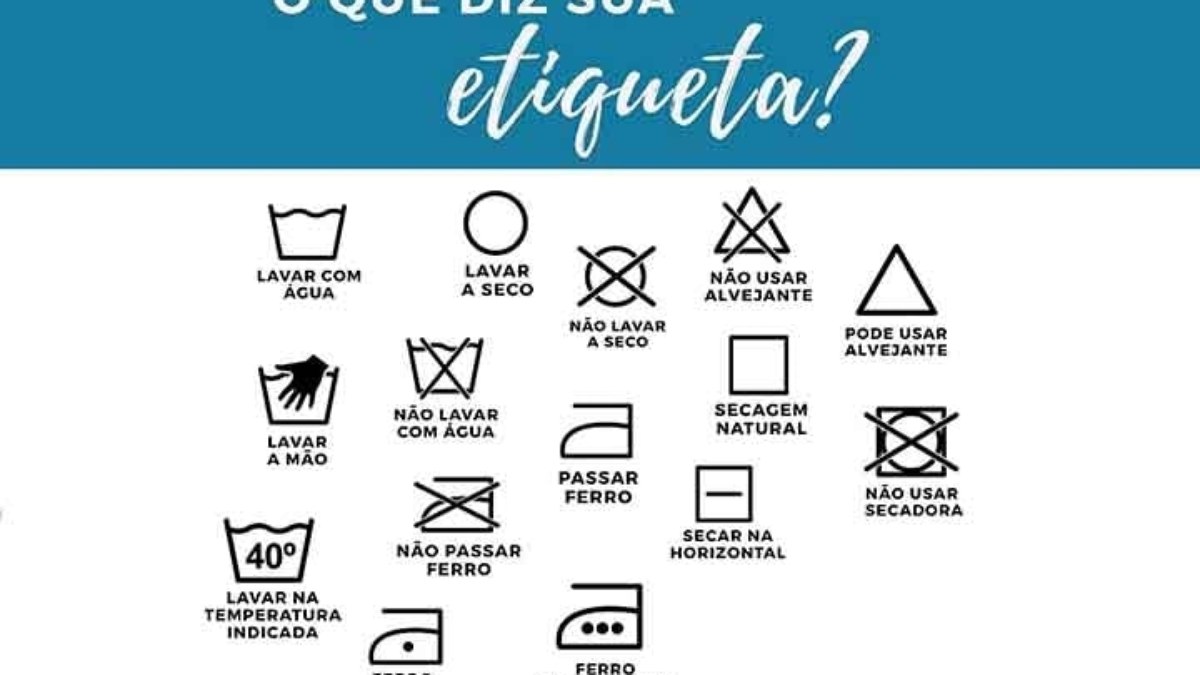 Entenda os símbolos nas etiquetas de roupa; significados são úteis na ...