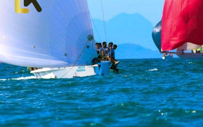 Barcos prontos para regata final da vela oceânica em Ilhabela (SP)