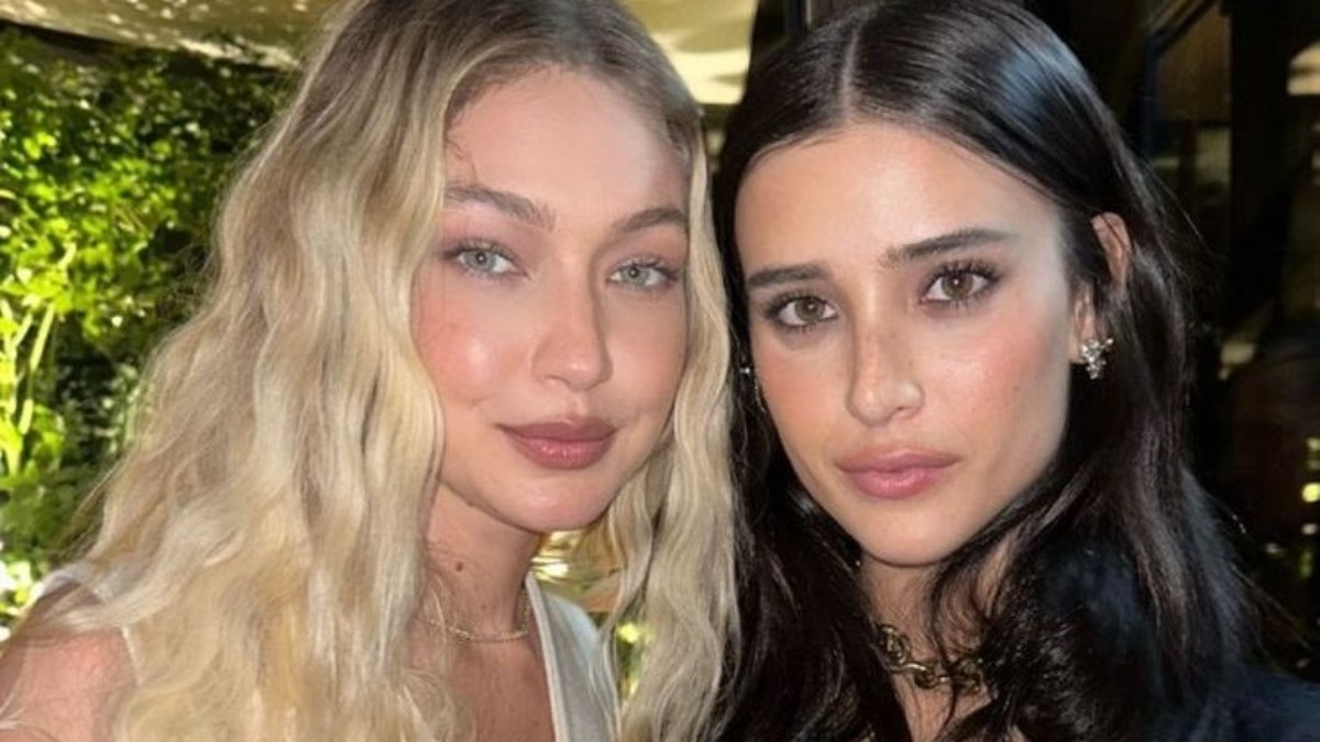 Livia Nunes encontra Gigi Hadid em meio à Semana de Moda de Milão