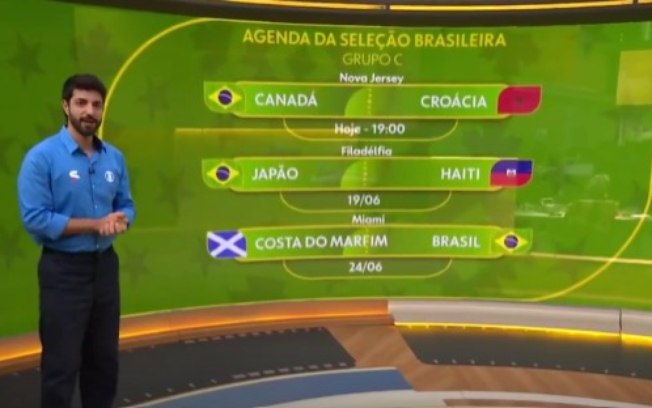 Globo exibe tabela dos jogos do Brasil com erros - Tá na rede!
